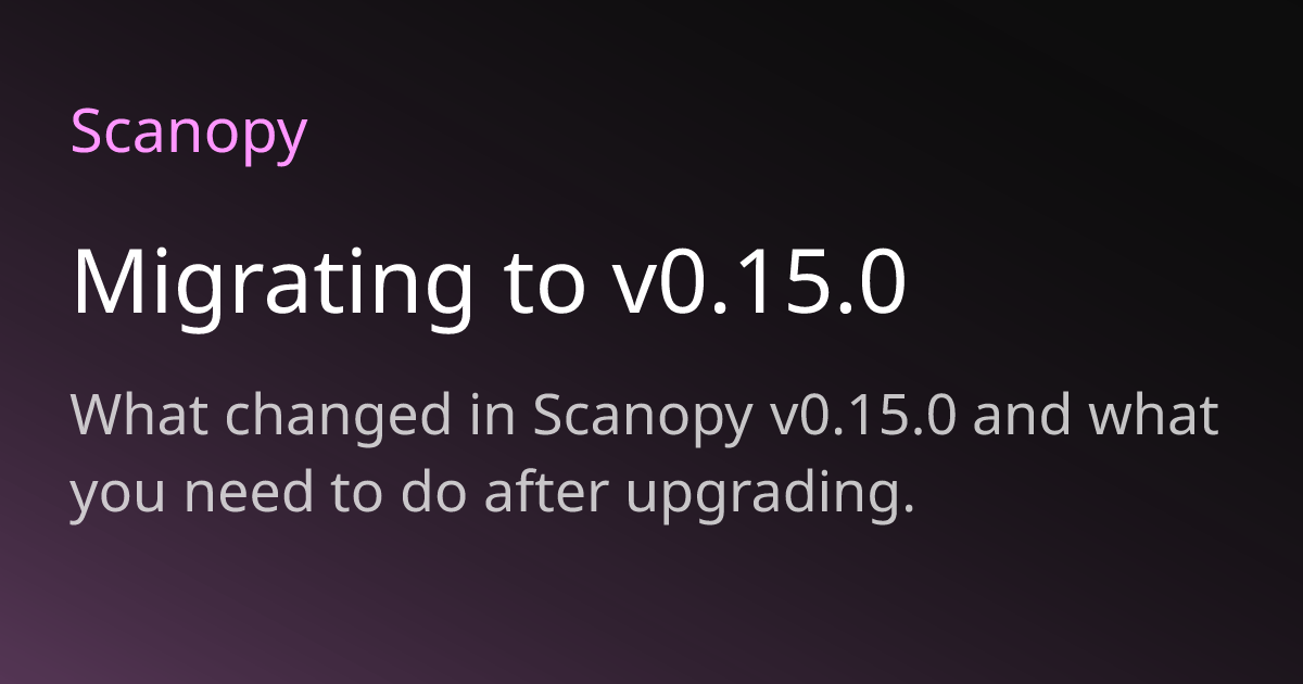 Migrating to v0.15.0 | Scanopy Docs