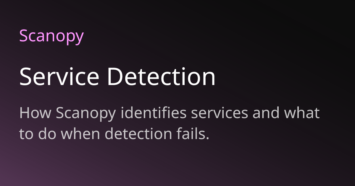 Service Detection | Scanopy Docs