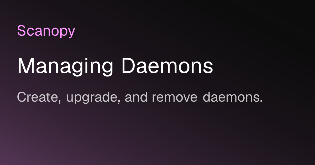 Managing Daemons | Scanopy Docs