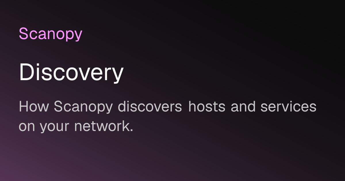Discovery | Scanopy Docs
